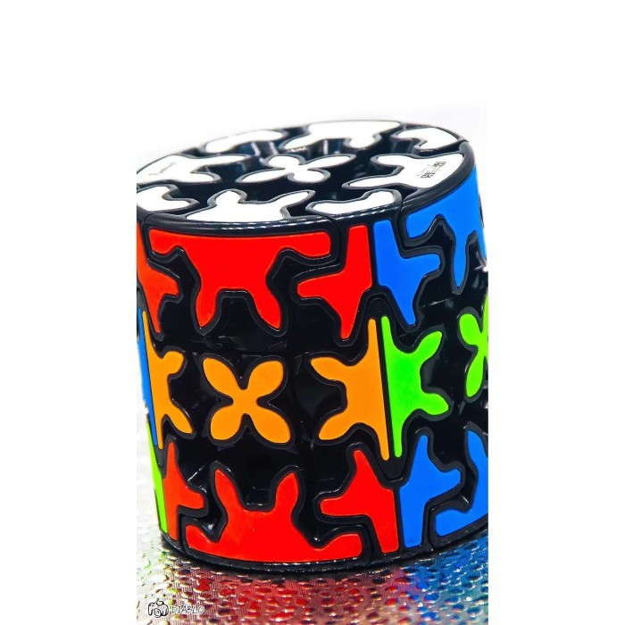Jual Rubik Gear Cube QiYi Barrel Cylinder Black Base Raphael Silinder ...