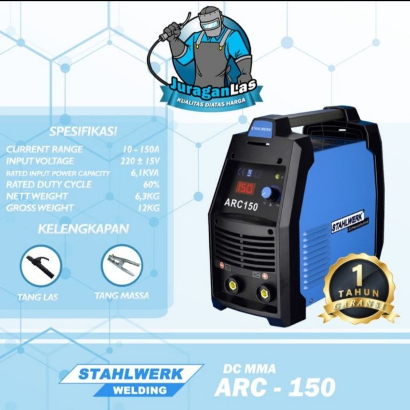 Jual Mesin Las Arc 150 Mesin Las Stahlwerk DC MMA Electroda 150A | Shopee Indonesia