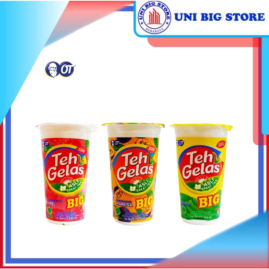 Jual Teh Gelas Big CUP Original Markisa Apel 250 ml | Shopee Indonesia