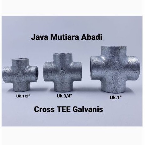 Jual Fitting Besi Tee uk.1" inch 4 way cross untuk sambungan | Shopee ...