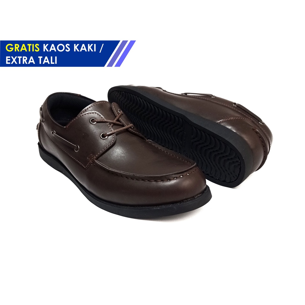 Jual Sepatu Kulit Klasik Boats Formal Kasual Pria AKEEL POLLUX Series ...