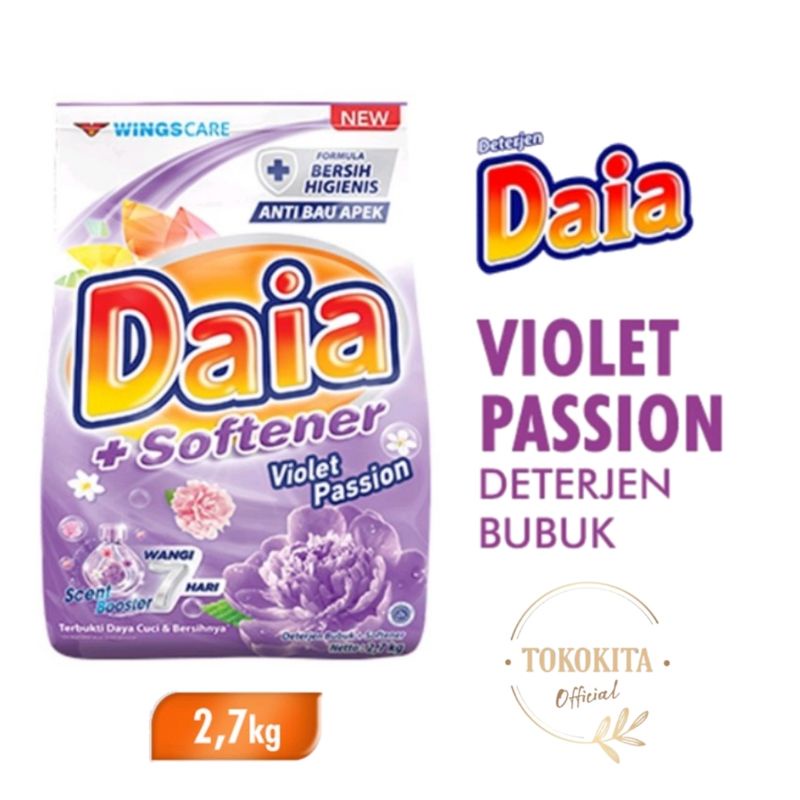 Jual Daia Powder Detergent Violet Passion 2,7 kg | Shopee Indonesia