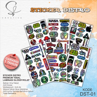 Jual Sticker Pack Distro Aesthetic Hologram Dst-01 Paket Komplit ...