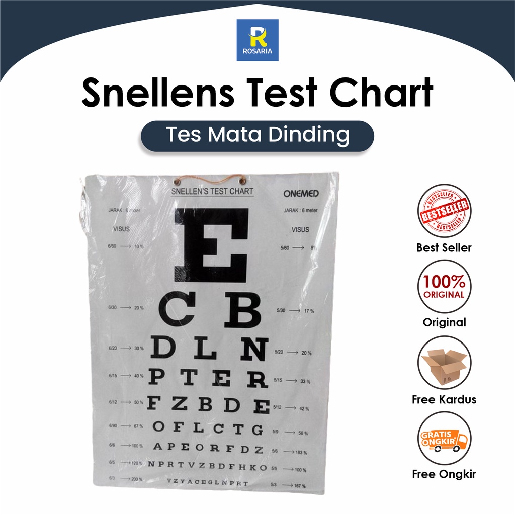 Jual Snellen Chart Tes Mata Onemed Ketajaman Mata Rabun Indonesia ...