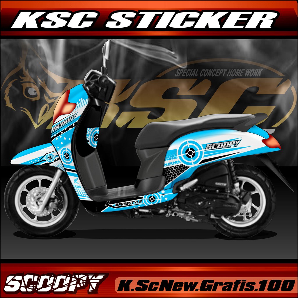 Jual Decal scoopy Decal Scoopy full body Full Blok Decal Scopy Dekal ...