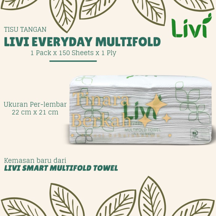 Jual Tissue LIVI Smart Multifold Towel 150 Sheet / Tisu Tangan Everyday ...
