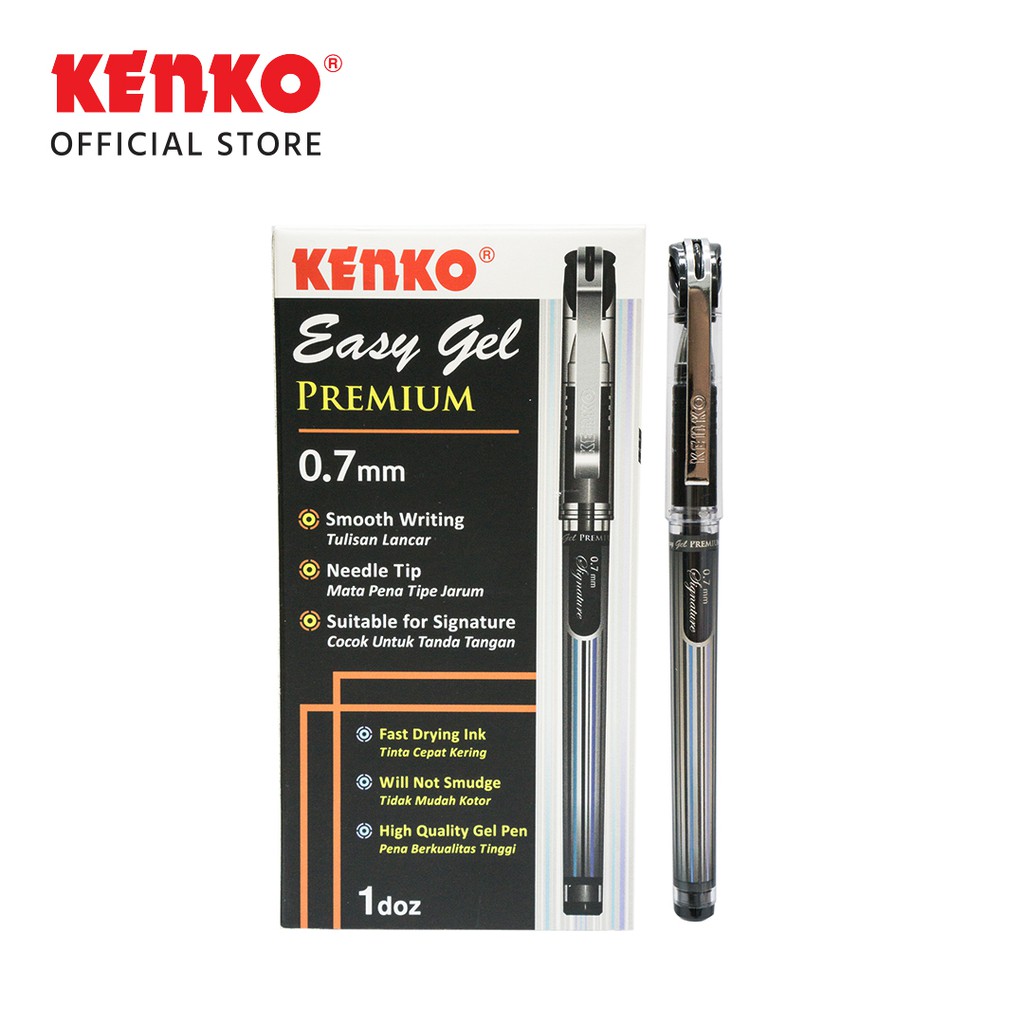Jual KENKO GEL PEN EASY GEL PREMIUM 0.7 MM - 1 DOZ | Shopee Indonesia