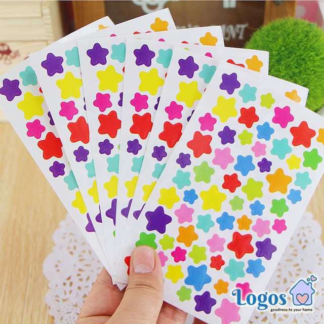 Jual Sticker non-Karakter Stars Colourful. Stiker Hadiah Anak Bintang ...