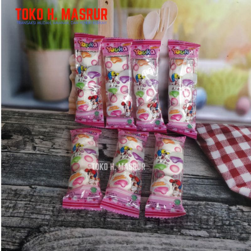 Jual Permen Marshmallow Bulat Youka Aneka Rasa 7gr Indonesia|Shopee ...