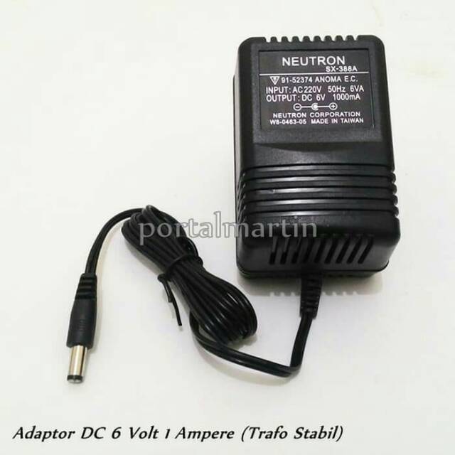 Jual Adaptor DC 6 Volt 1 Ampere 6V 1A Trafo Stabil | Shopee Indonesia