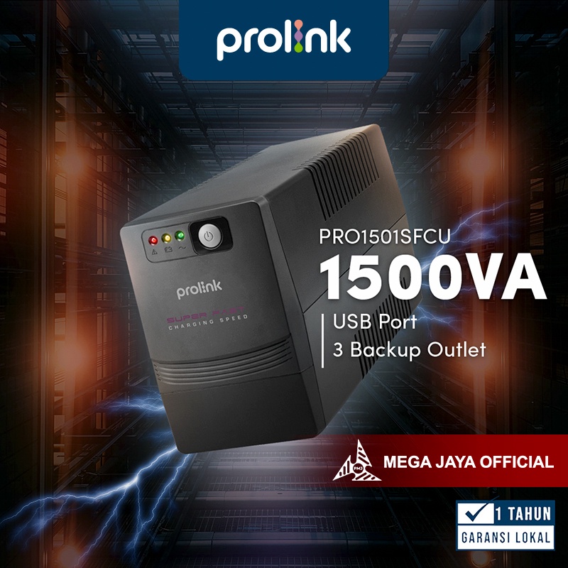 Jual Prolink 1500VA Line Interactive UPS Super Fast Charging / PRO1501SFCU / USB Port | Shopee ...