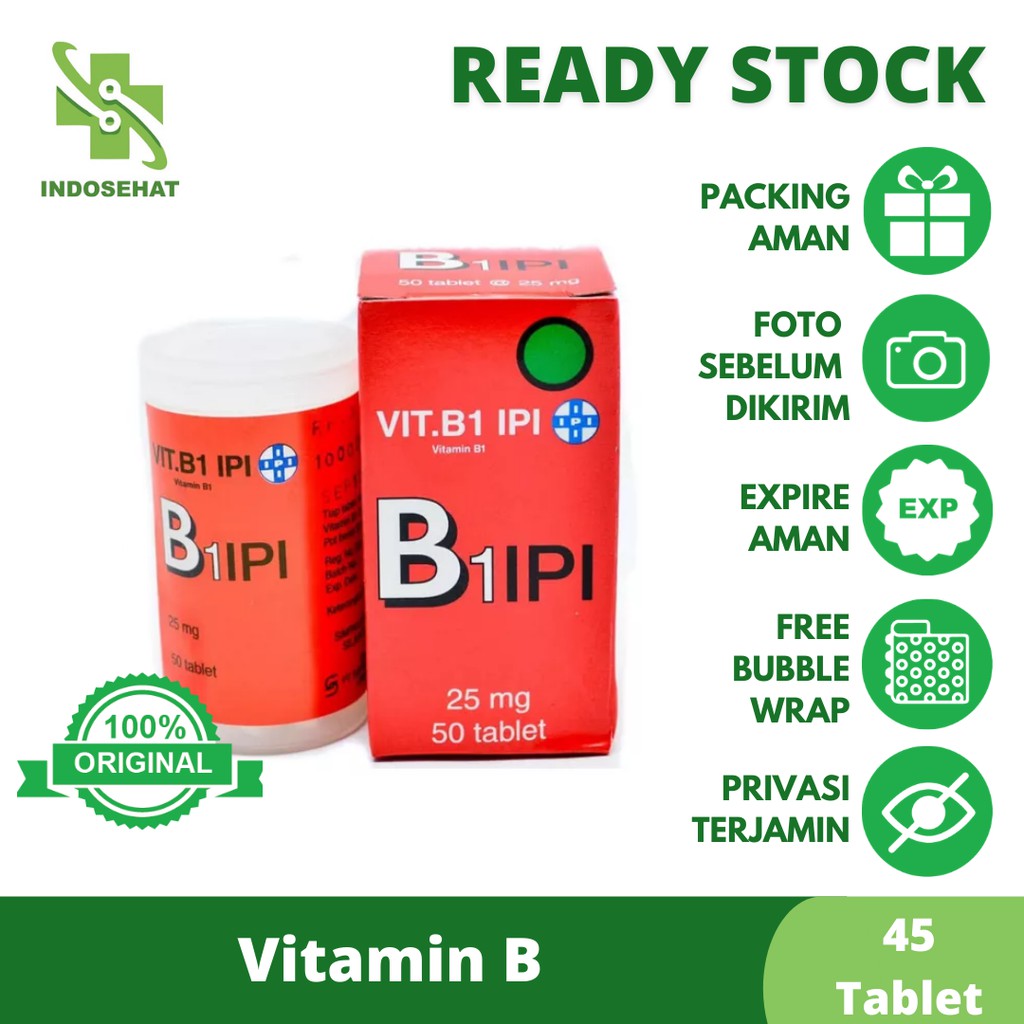 Jual Vit B1 IPI Isi 45 Tablet Indonesia|Shopee Indonesia