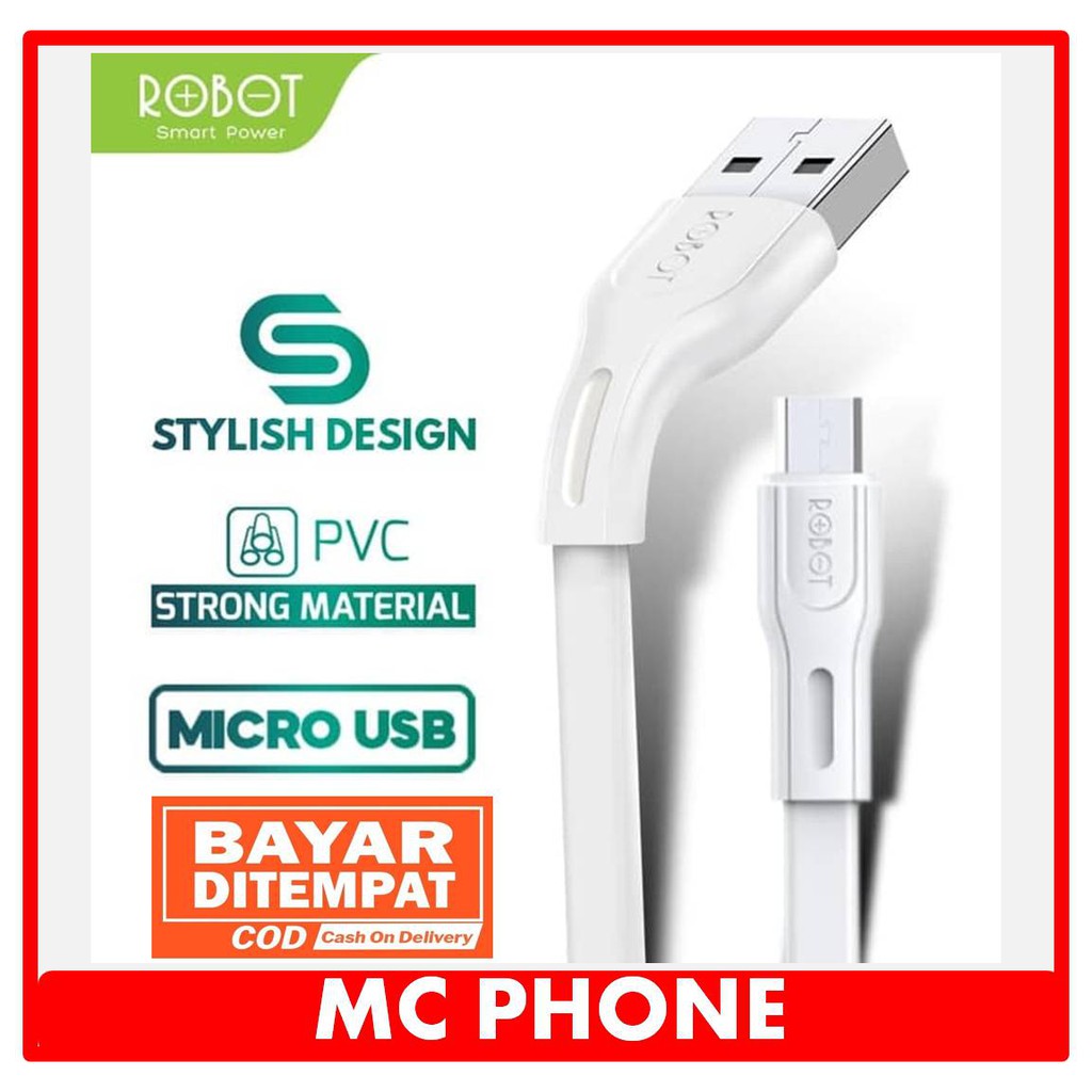 Jual [ORIGINAL] KABEL DATA ROBOT RDM100S MICRO USB 1M FAST CHARGING ...