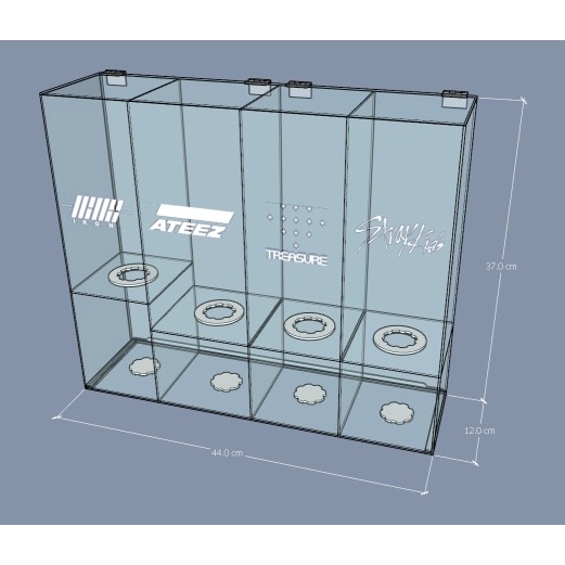 Jual Box Lightstick Ikon x Ateez x Treasure x Straykids Gabung | Shopee ...