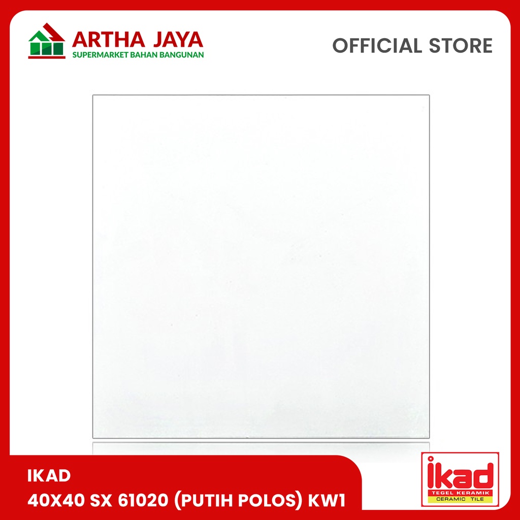 Jual IKAD Keramik Lantai 40x40 SX 61020 Putih Polos KW1 (Floor Tiles ...