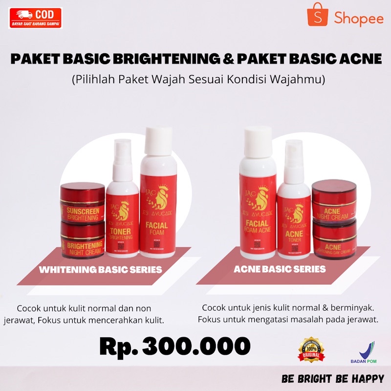 Jual PAKET BASIC BRIGHTENING & ACNE & Paket Body | Shopee Indonesia