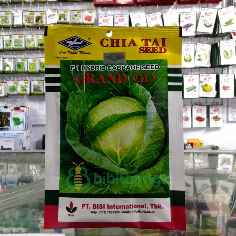 Jual Benih Bibit Kol Kubis Hijau Grand 11 F1 15 gram Biji Cap Kapal ...