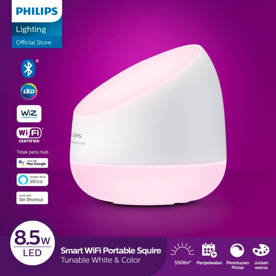 Jual Philips Smart Wifi LED Portable Squire 8.5W | Shopee Indonesia