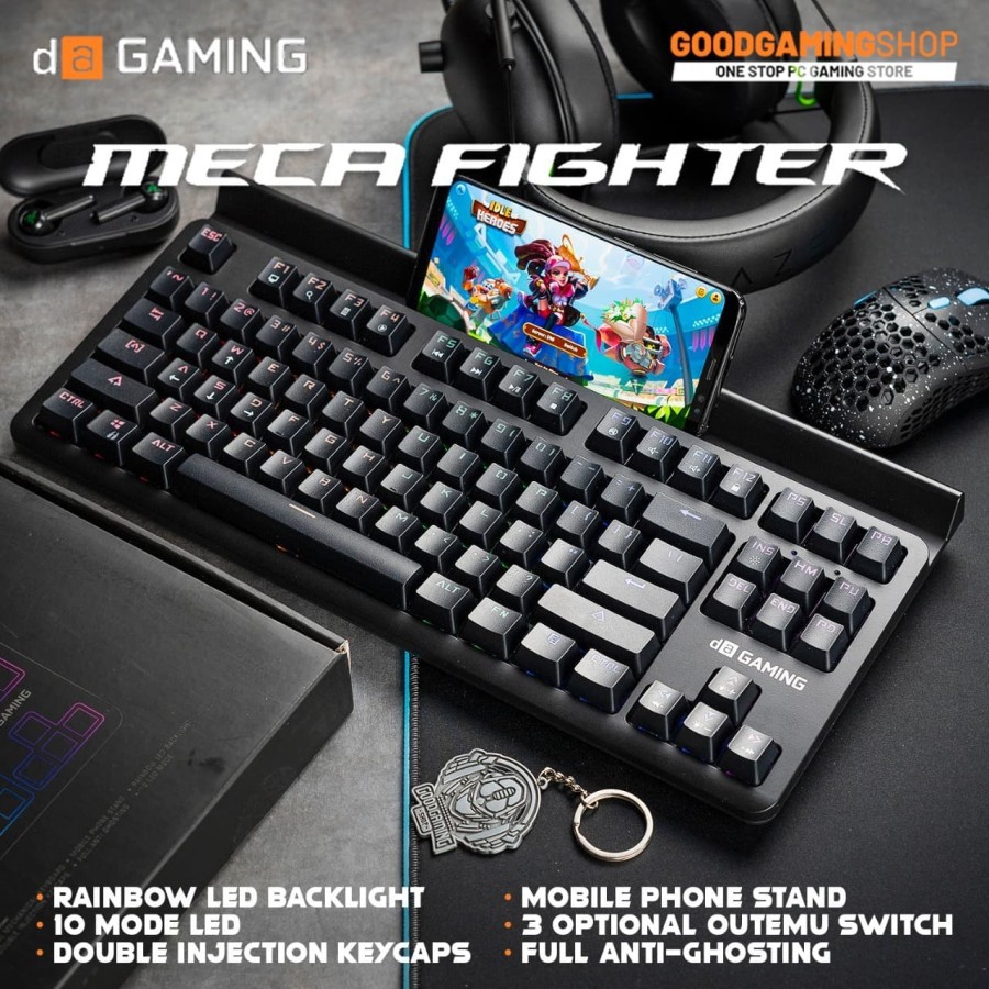 Jual DA Gaming Gaming Keyboard Meca Fighter Black | Shopee Indonesia