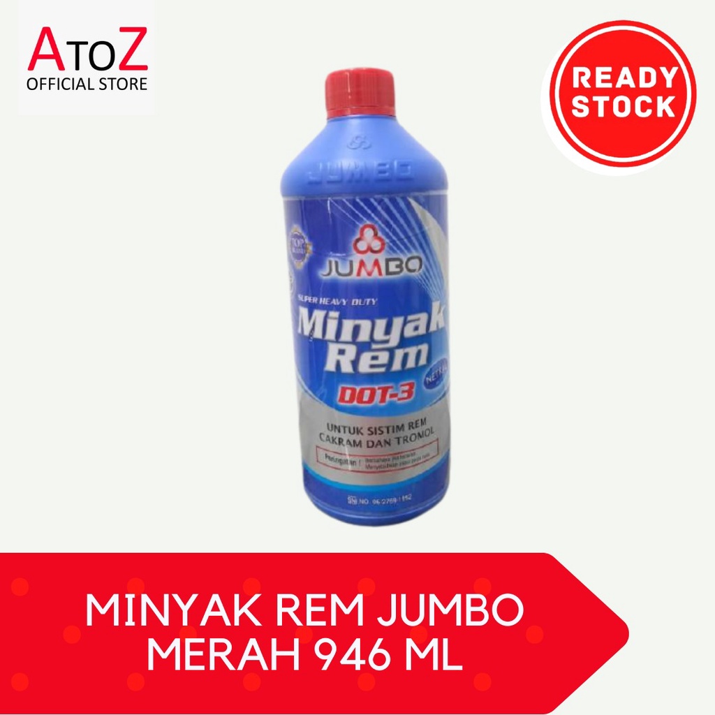 Jual MINYAK REM JUMBO MERAH 946 ML - minyak rem - Brake Fluid Dot 3 ...