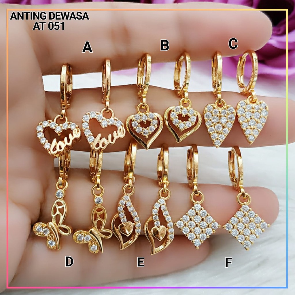 Anting xuping anting dewasa jurai permata lapis emas gold AT 051 ... Anting xuping anting dewasa jurai permata lapis emas gold AT 051 ...