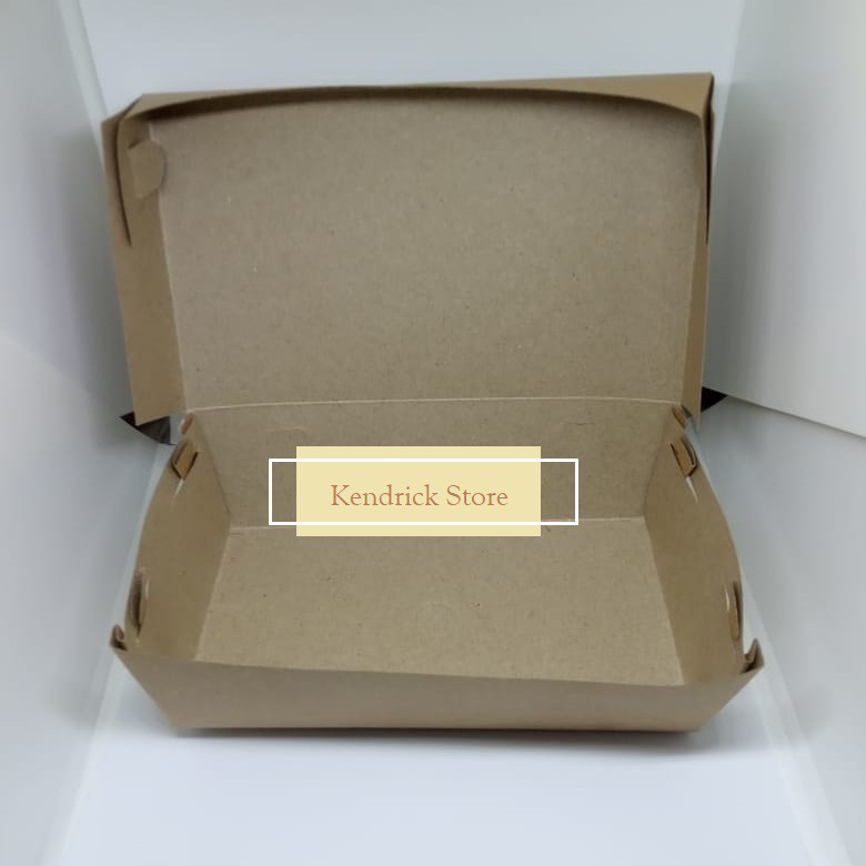 PAPER LUNCH BOX M COKLAT LEMBARAN LIPAT ISI 100 PCS | pgmall