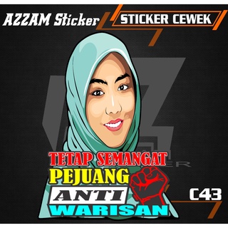 Jual Stiker Cewek vector TETAP SEMANGAT /decal mobil TRUCK Sticker KATA ...