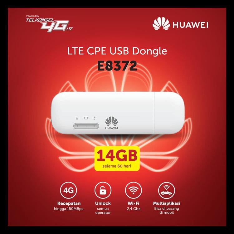 Jual Modem Wifi Huawei E8372 4G Lte 150Mbps Unlock All Gsm | Shopee ...