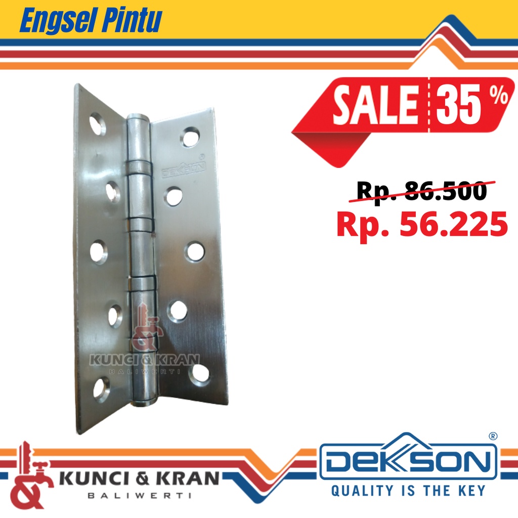 Jual Engsel Pintu Dekkson ES IR 5X3X3MM 4BB SN Engsel Besi Engsel Pintu ...