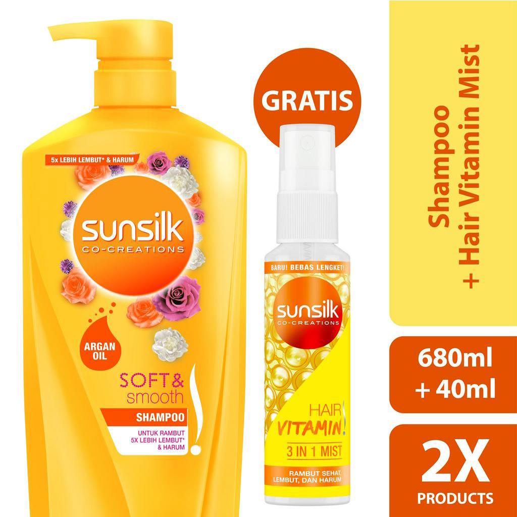 Jual Sunsilk Shampoo Soft & Smooth 680Ml Free Sunsilk Hair Vitamin Mist ...