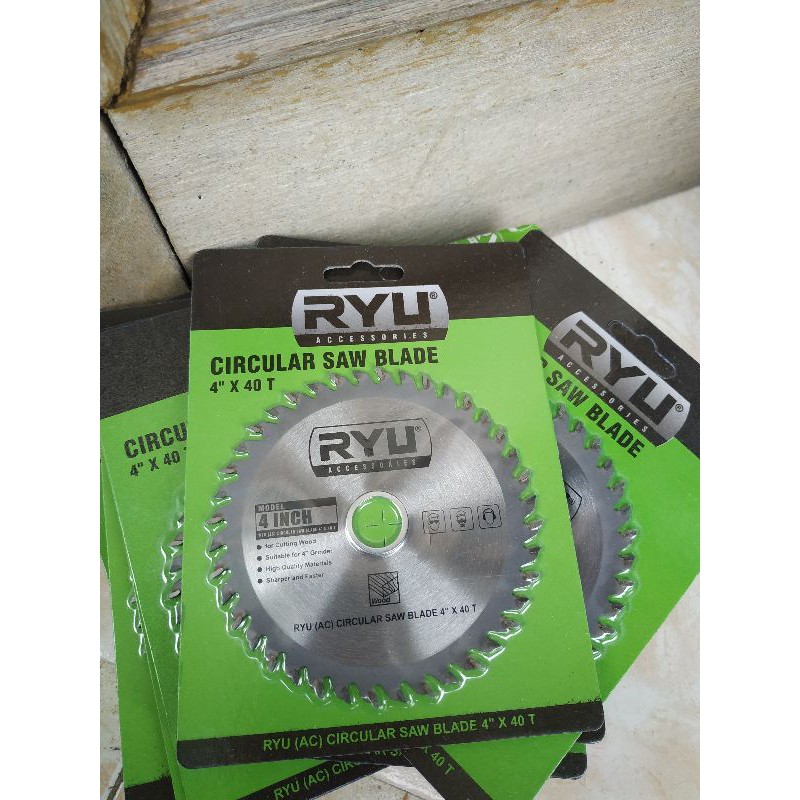 Jual RYU Circular Saw Blade 4 inch x 40 T - Mata Pisau Potong Kayu ...