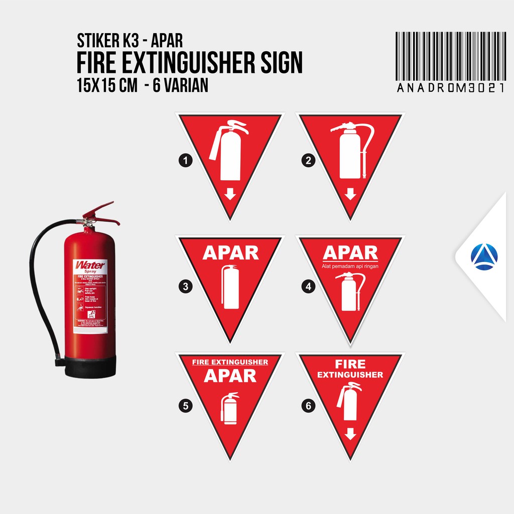 Jual Stiker Fire Extingusher Sign | K3 Rambu Safety | Stiker Apar ...