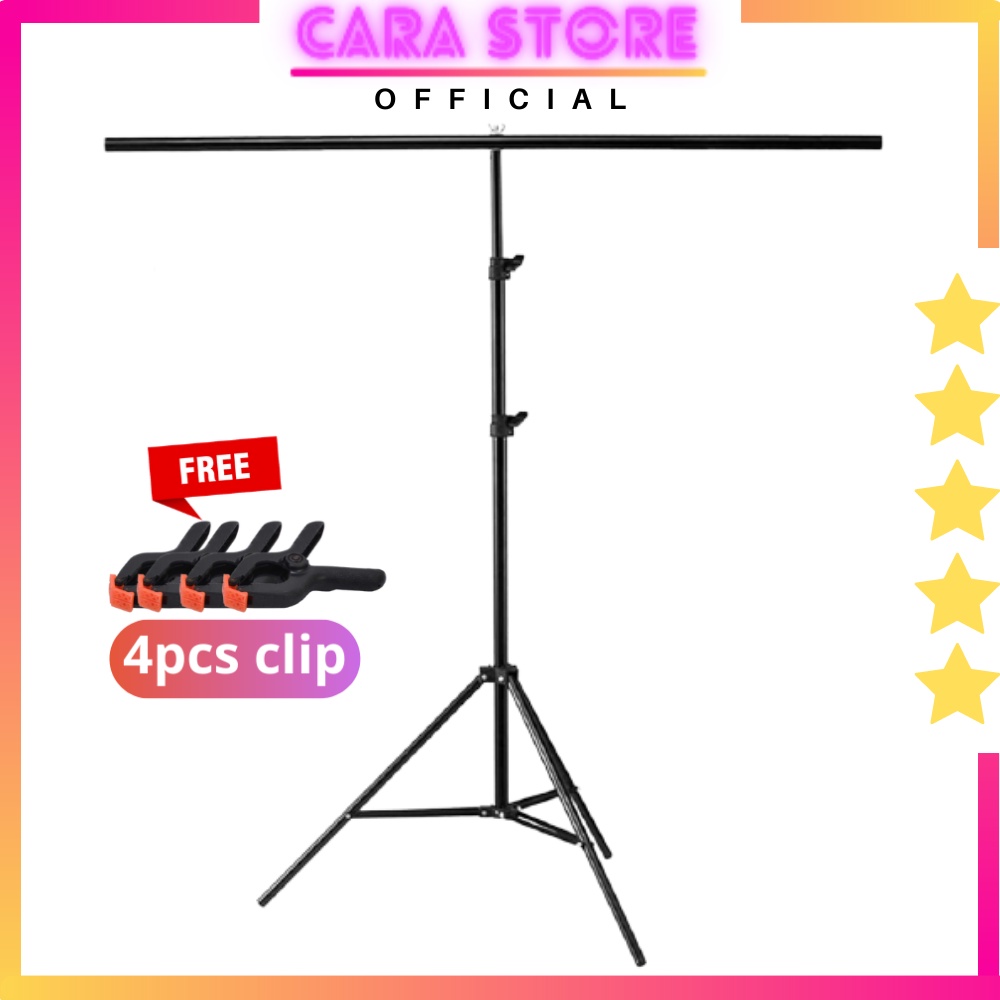 Jual Stand Background Foto Studio T-Shape Tiang Backdrop Green Screen ...