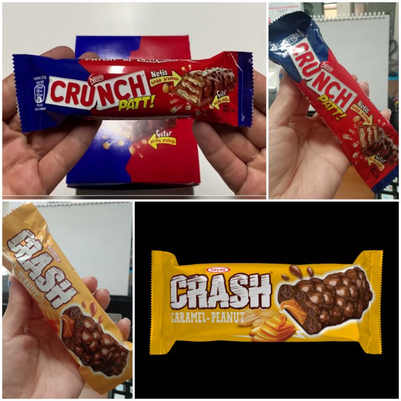 Jual Nestle Crunch Patt Choc 27g~Tayas Crash Caramel Peanut Choc 40g ...
