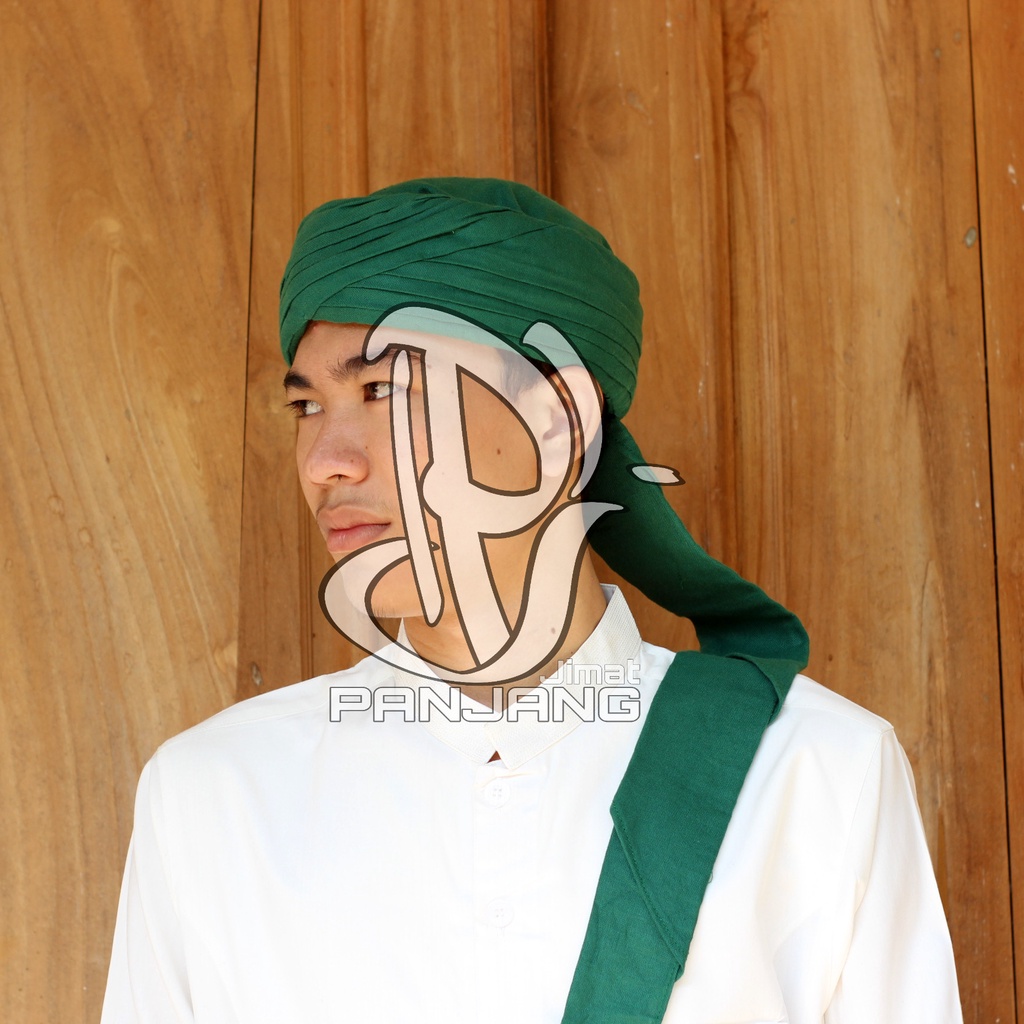 Jual Blangkon Sorban Imamah Tinggal Pakai praktis warna hijau - sorban ...