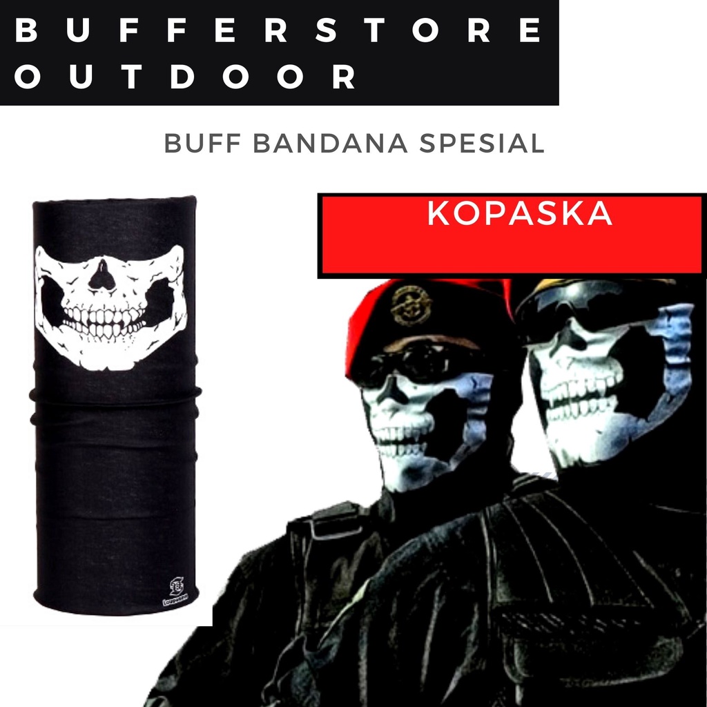 Jual buff skull tengkorak kopaska original Indonesia|Shopee Indonesia