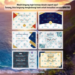 Jual Jasa Desain Sertifikat Custom Request | Design Piagam Penghargaan ...