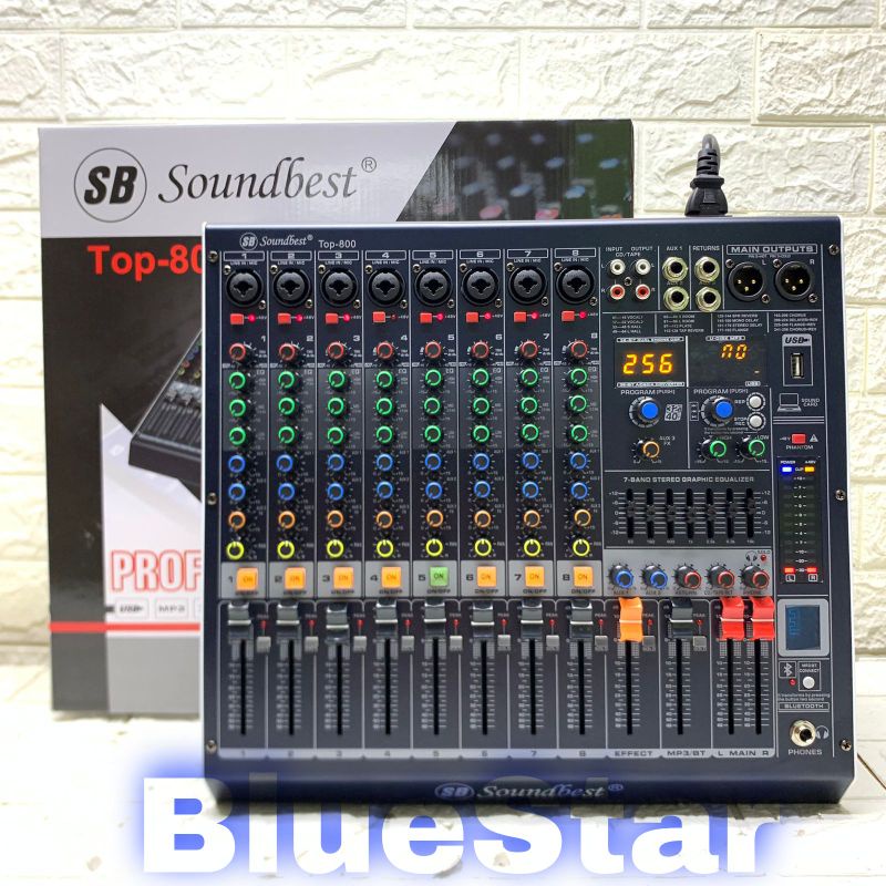 Jual Mixer SoundBest Top 800 Original 8 Channel Bluetooth - USB ...