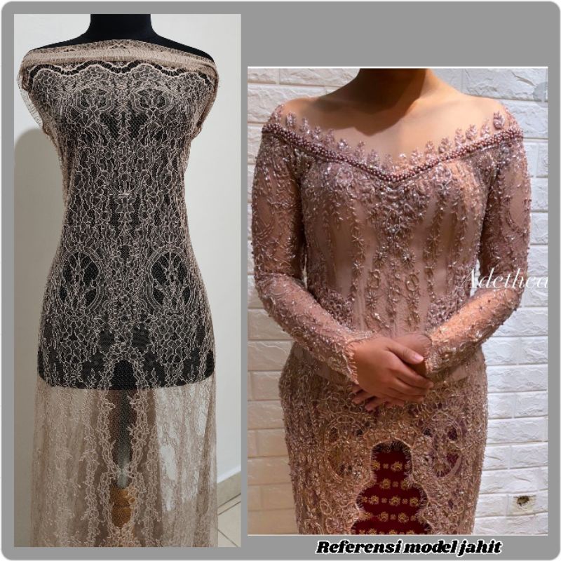 Jual Brokat Chantilly, Bahan kebaya Chantilly , Toko Bahan Kebaya ...