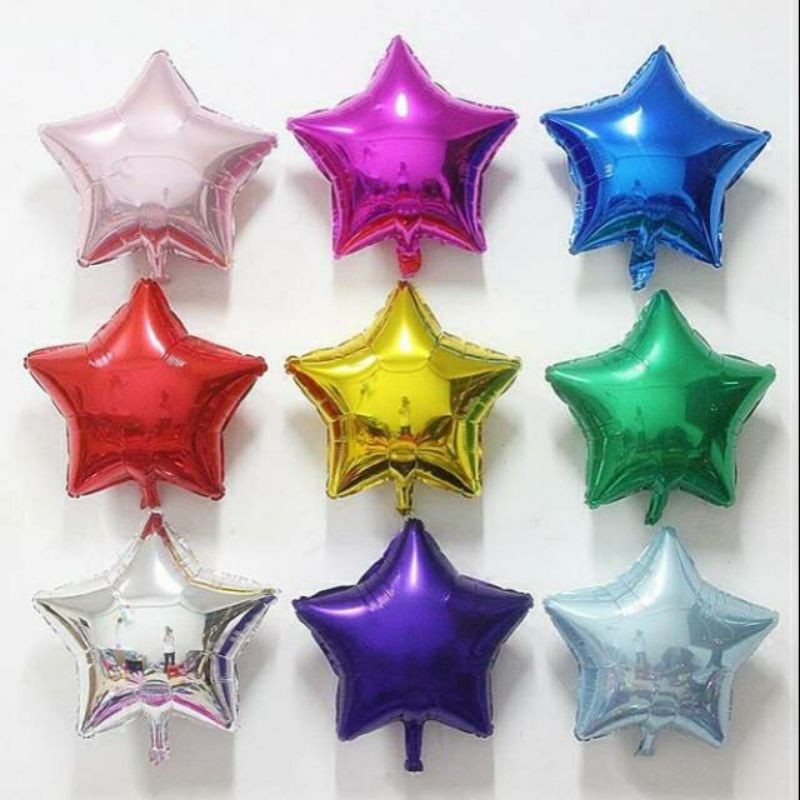 Jual Balon Foil Bintang 20 cm / Foil Star / Harga Satuan | Shopee Indonesia