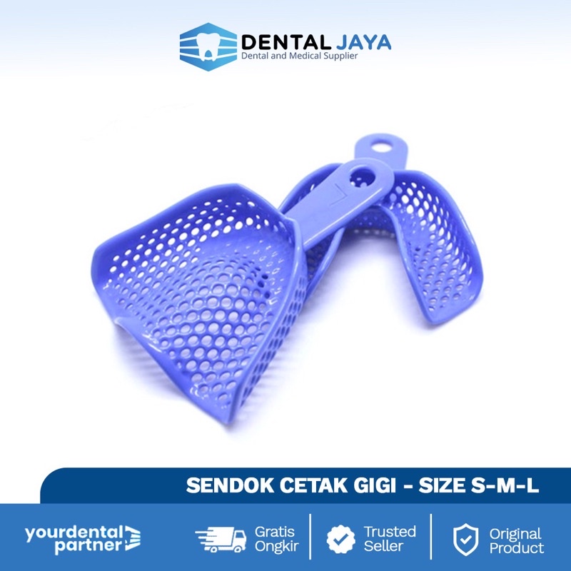 Jual Dental Jaya Sendok cetak gigi // sendok cetak logam lapis plastik ...