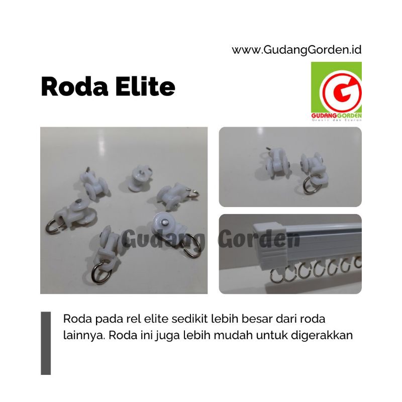 Jual Roda Rel Batag Elite Putih | Shopee Indonesia