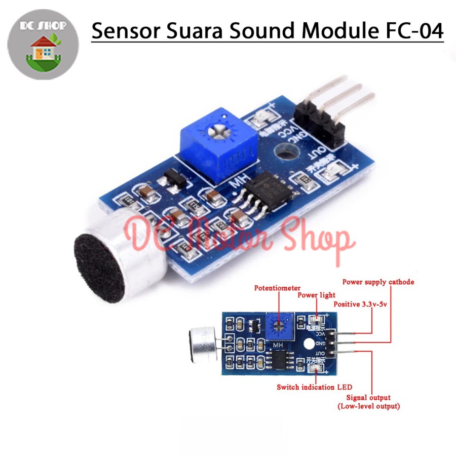 Jual Sensor suara Sound Module untuk Mendeteksi Suara Dan Siulan FC-04 ...