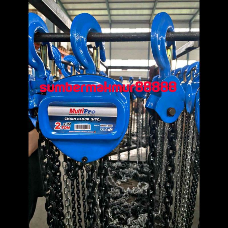 Jual Chain Block (HYC) takel chain hoist 2 ton x 3 meter MULTIPRO ...