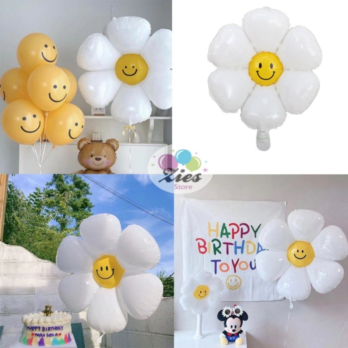 Jual balon foil bunga matahari putih / sun flower / bunga matahari ... Jual balon foil bunga matahari putih / sun flower / bunga matahari ...