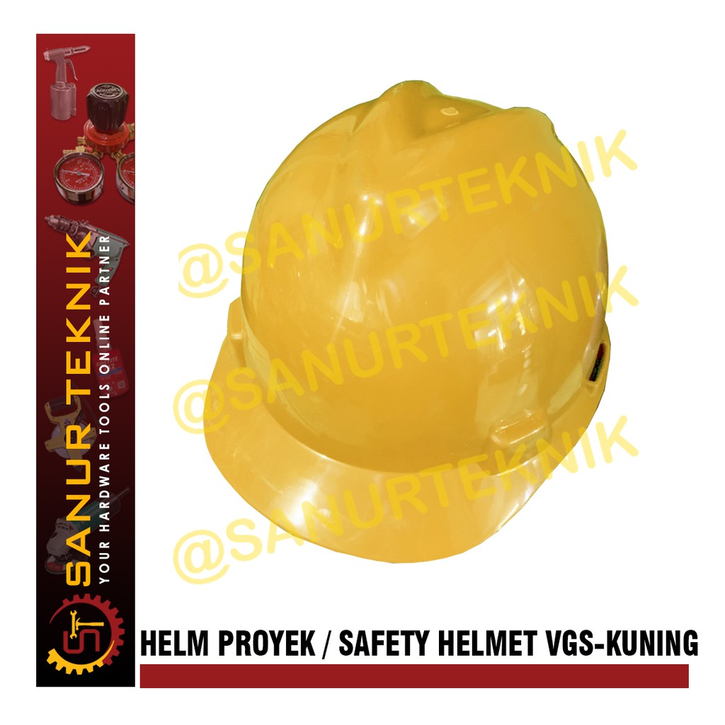 Jual Helm Proyek / Helm Pelindung / Safety Helmet VGS - Kuning (YELLOW ...