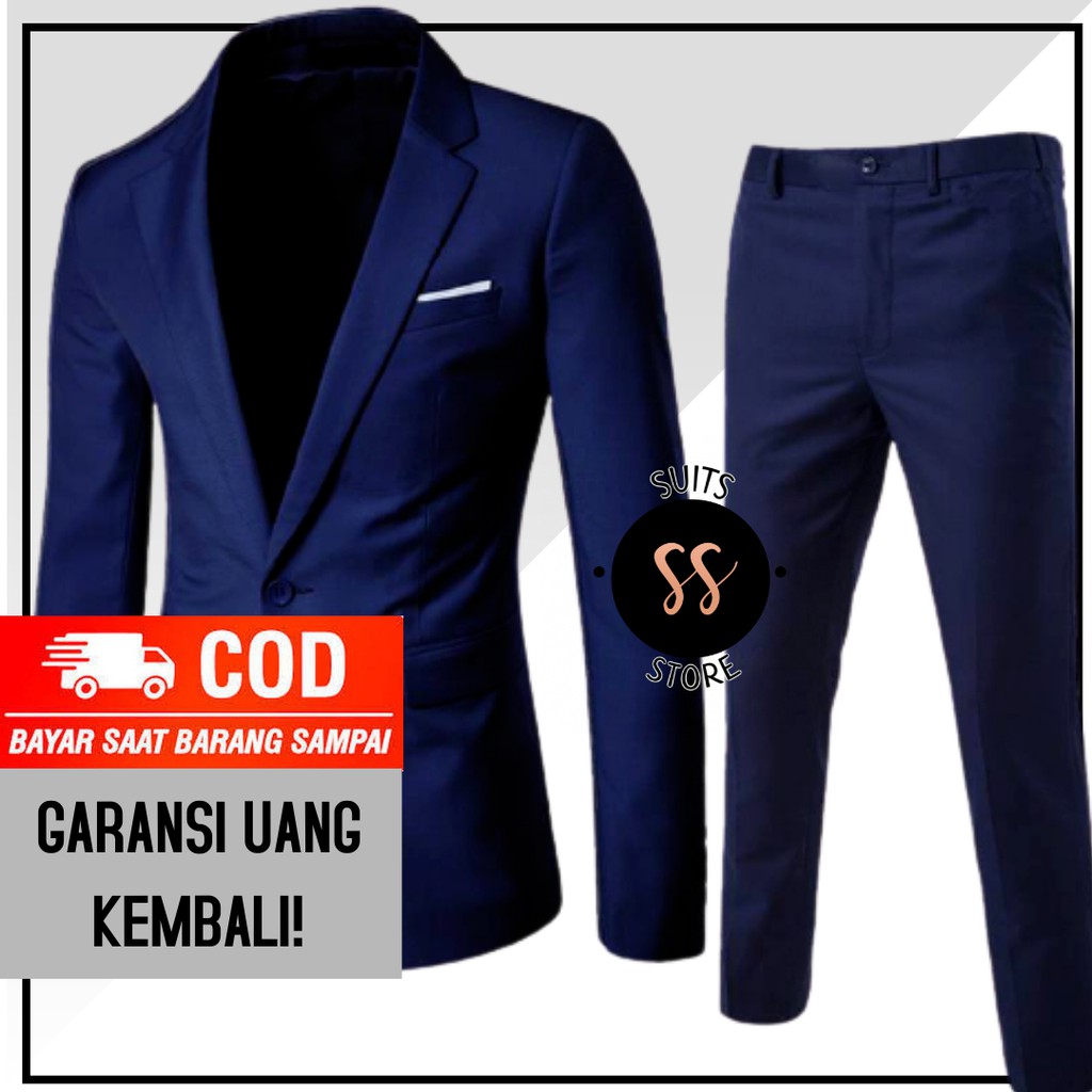 Jual SETELAN JAS PRIA FORMAL/SETELAN JAS NIKAH/SETELAN BLAZER SLIMFIT ...