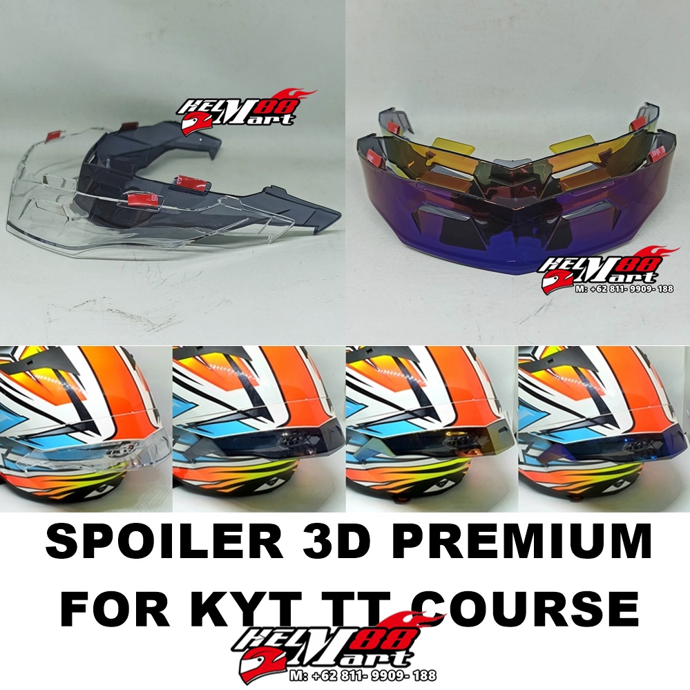 Jual Spoiler KYT TT Course 3D PREMIUM Spoiler RTF Spoiler Helm KYT TTC ...