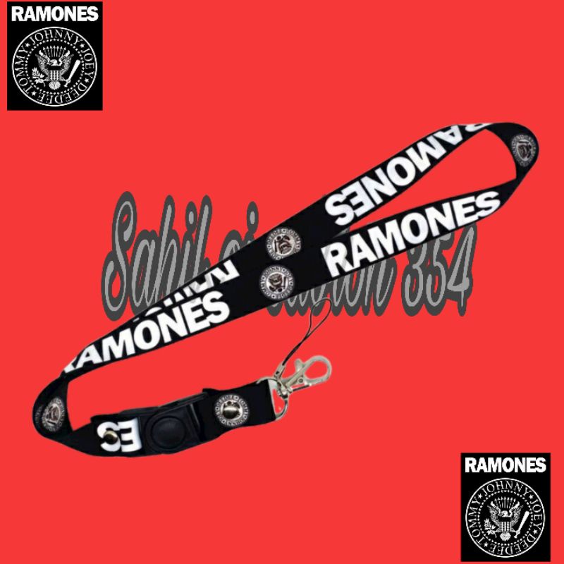 Jual Tali Lanyard RAMONES band musik Punk rock gantungan kunci ...