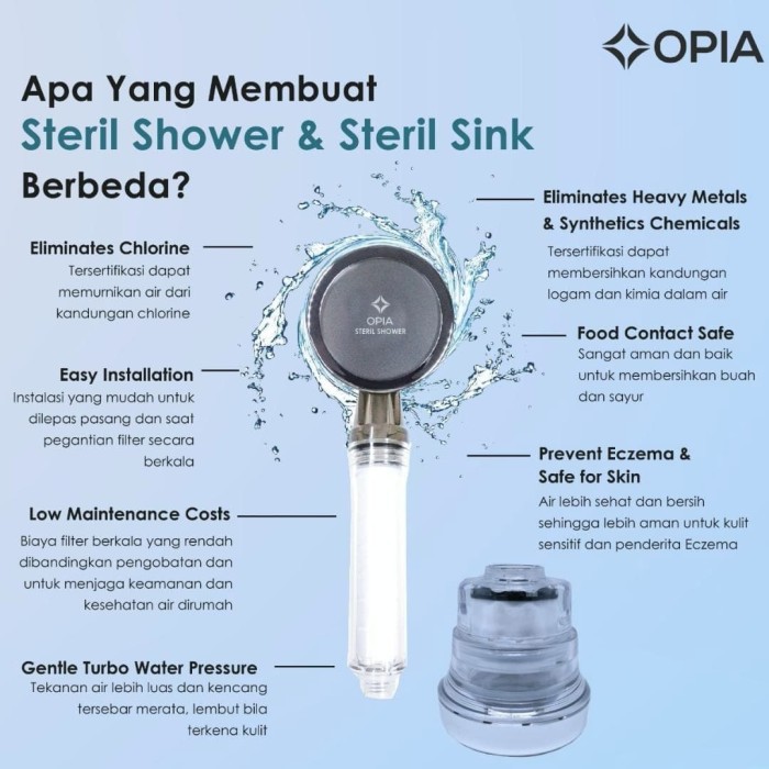 Jual Opia - Steril Shower Filter Head Set | Shopee Indonesia